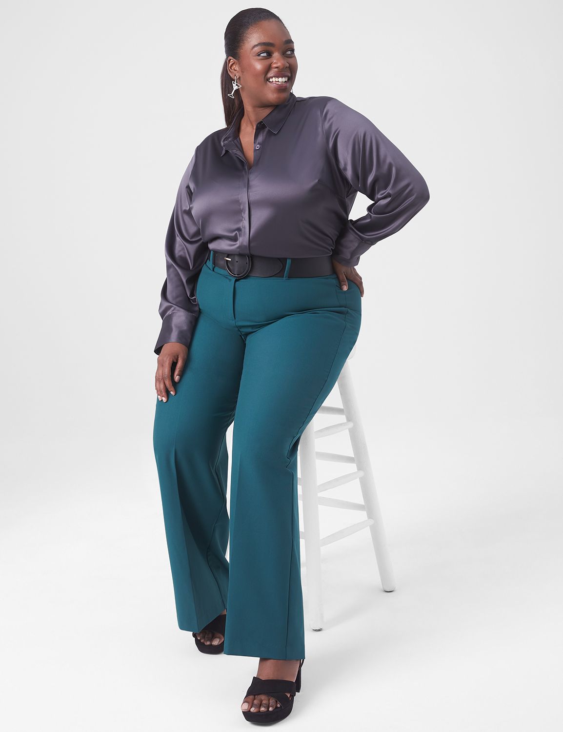 Signature Fit High-Rise Perfect Drape Wide Leg Pant