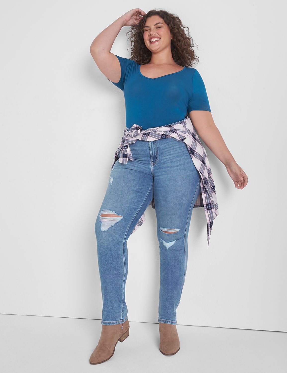 CURVY HIGH RISE STRAIGHT -BODY ICON | LaneBryant