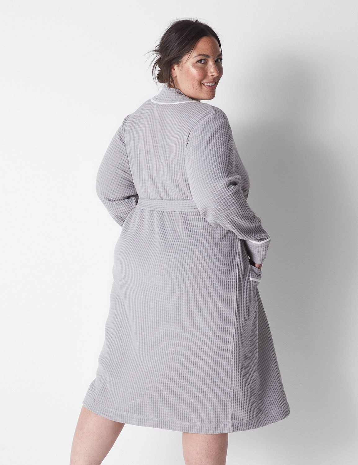 Spa Waffle Midi Robe | LaneBryant