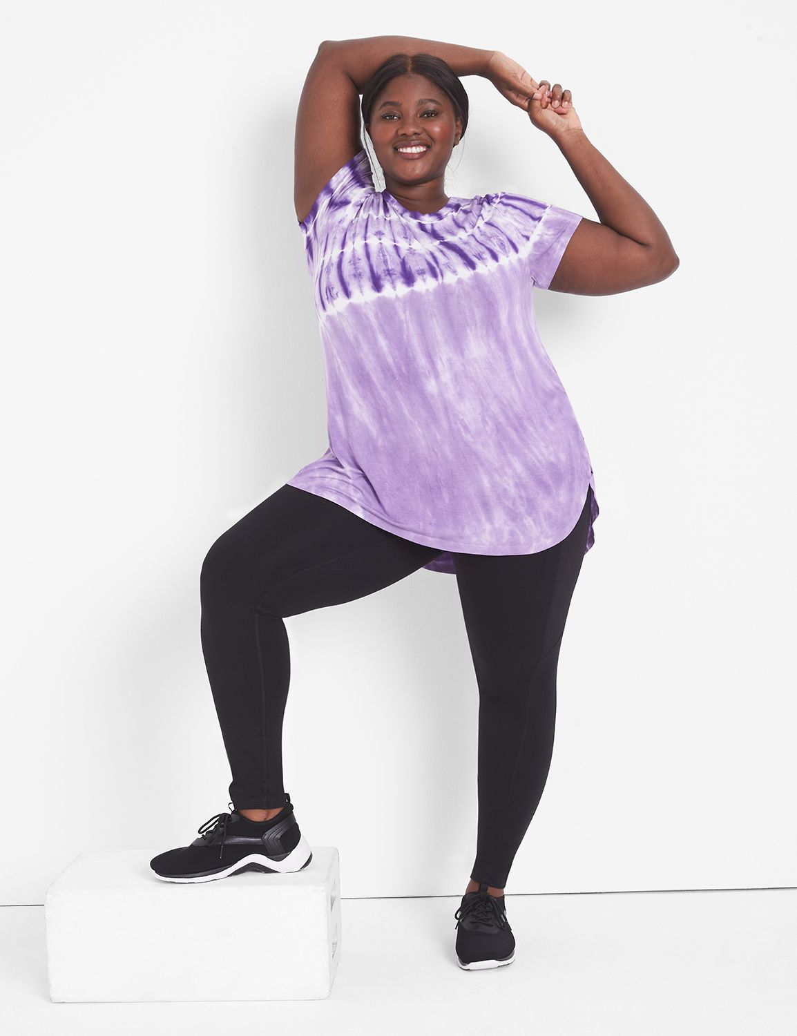 Short Sleeve Crew Neckline HiLo Shi