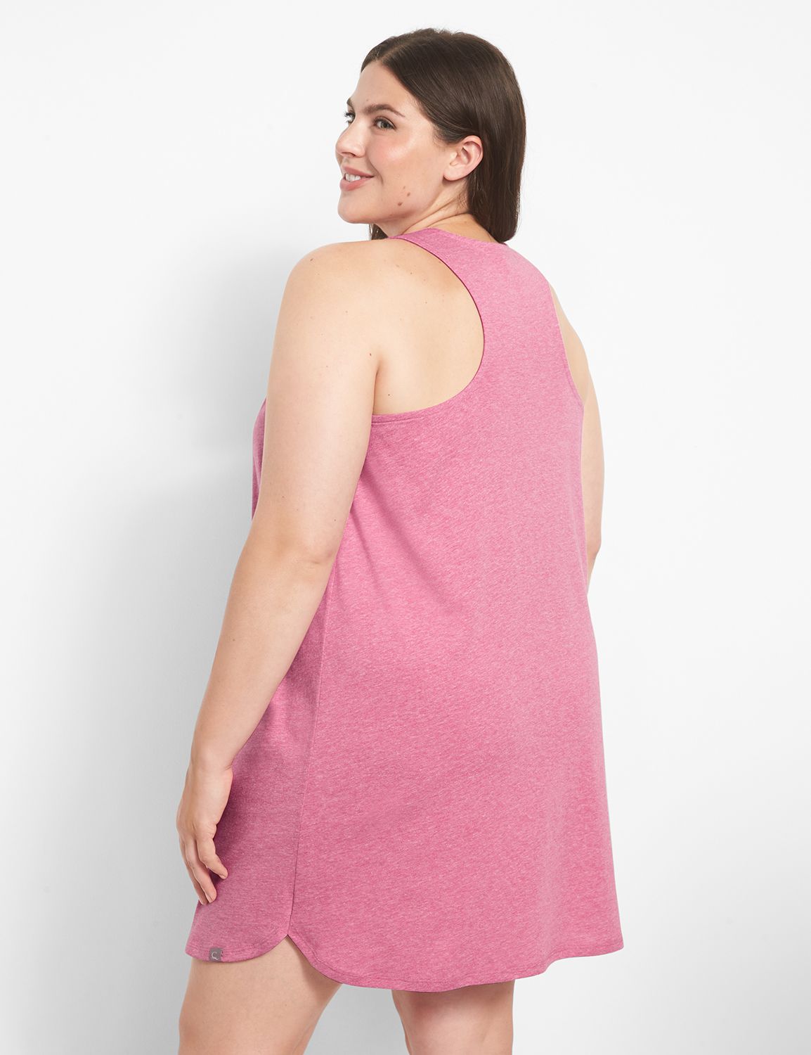 CVC Lace Trim Racerback Sleepshirt | LaneBryant