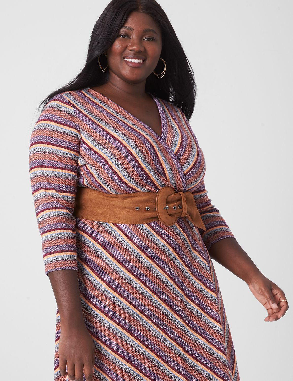 Wide Faux Suede Sash Belt