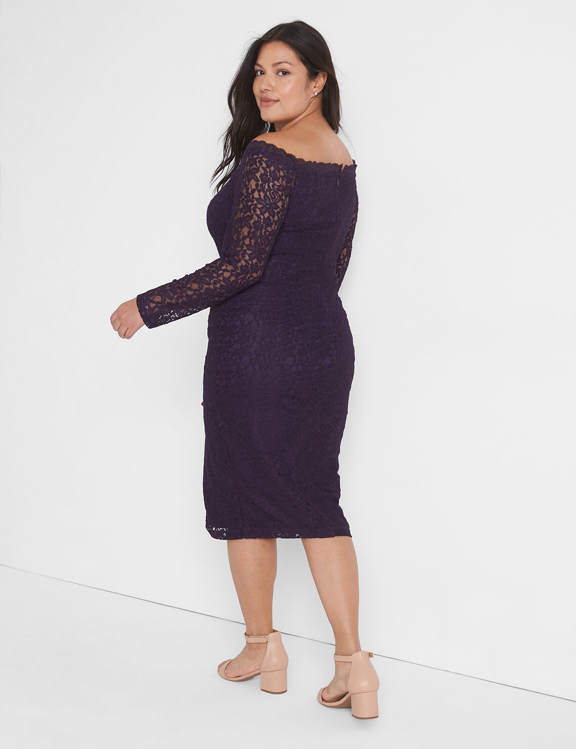 Long-Sleeve Lace Bodycon Dress