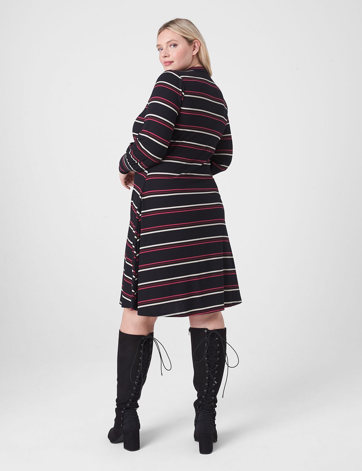 Long Sleeve Mock Neck High Cuff Fit