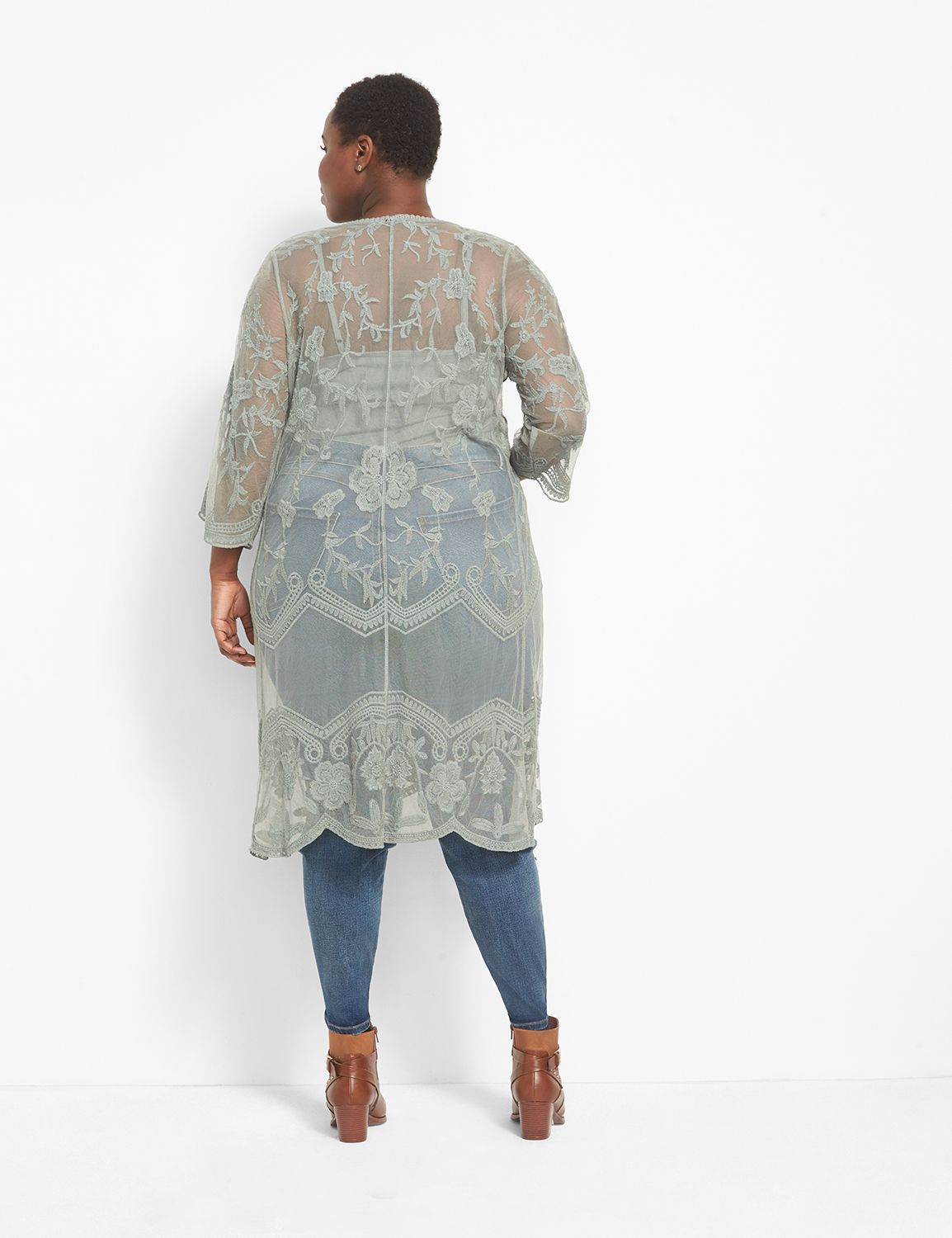 Classic Embroidered Mesh Overpiece | LaneBryant