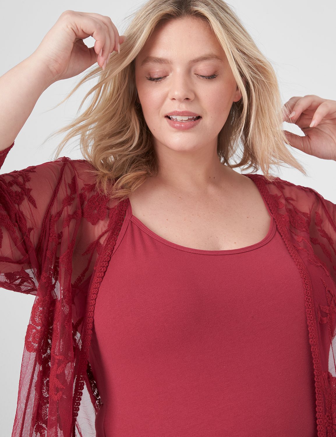 Classic Embroidered Mesh Overpiece