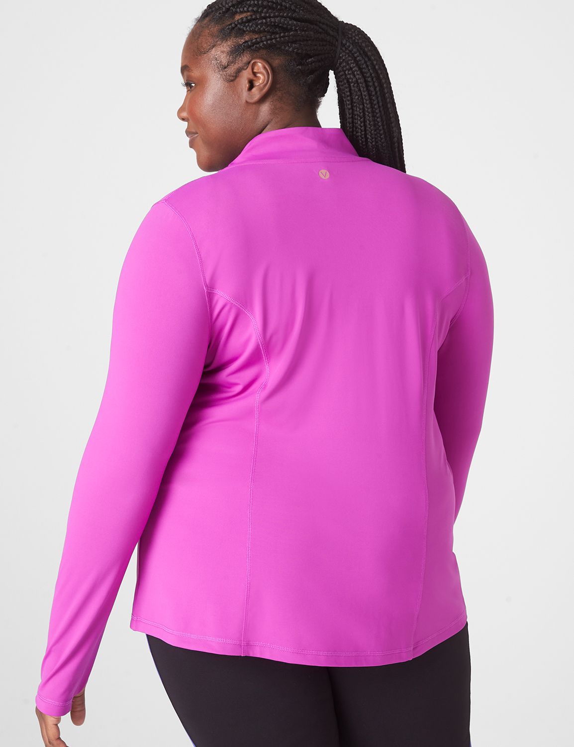 Long Sleeve Mock Neck Wicking Jerse | LaneBryant