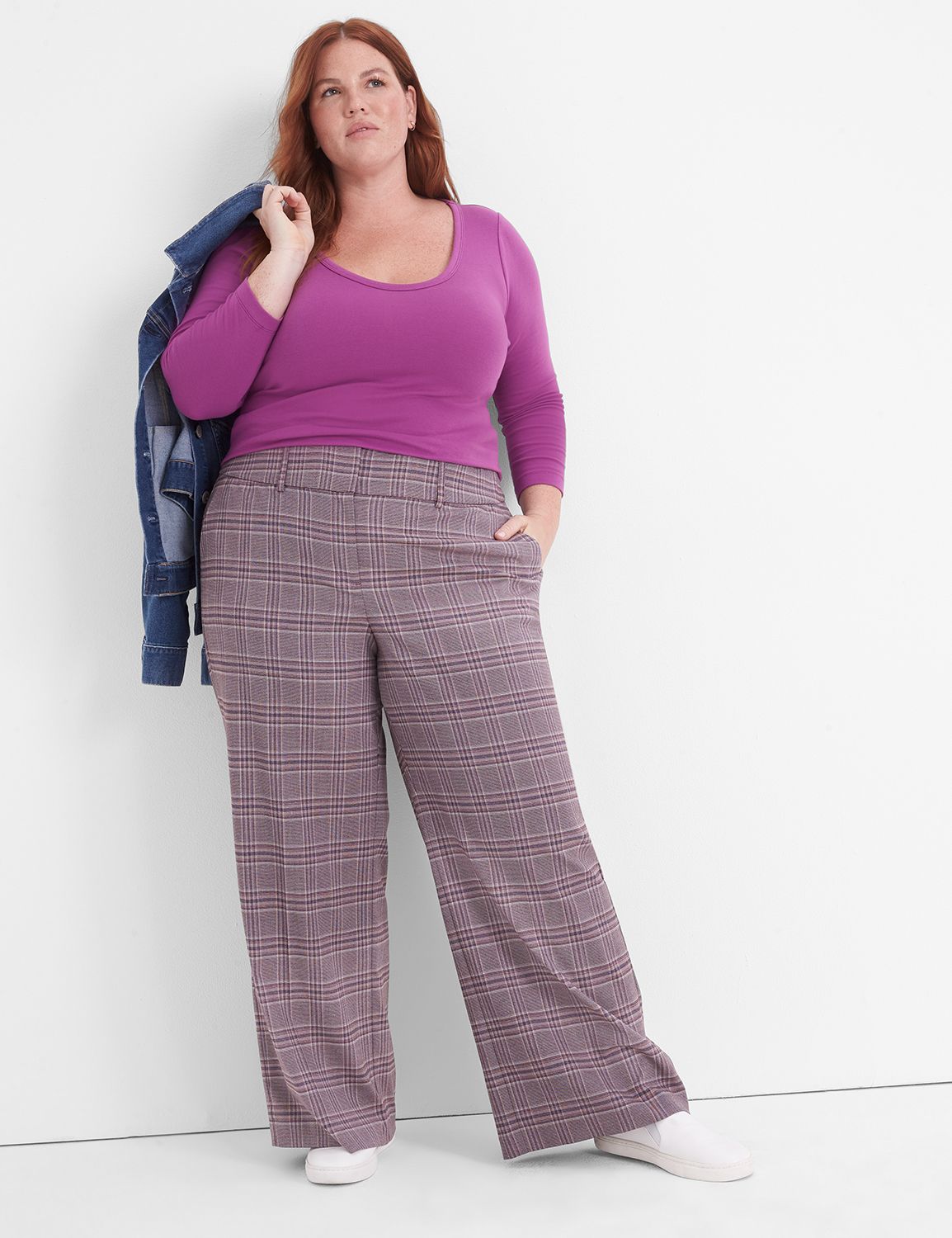 Fitted 3/4 Sleeve Voop Neck Tee 113