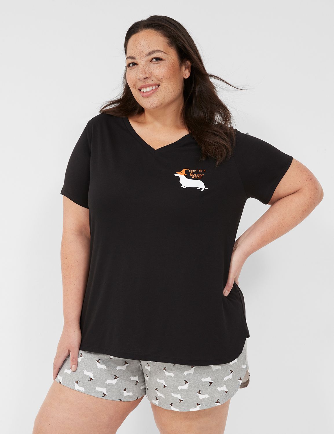 Packaged Short Slv and Short PJ Set | LaneBryant