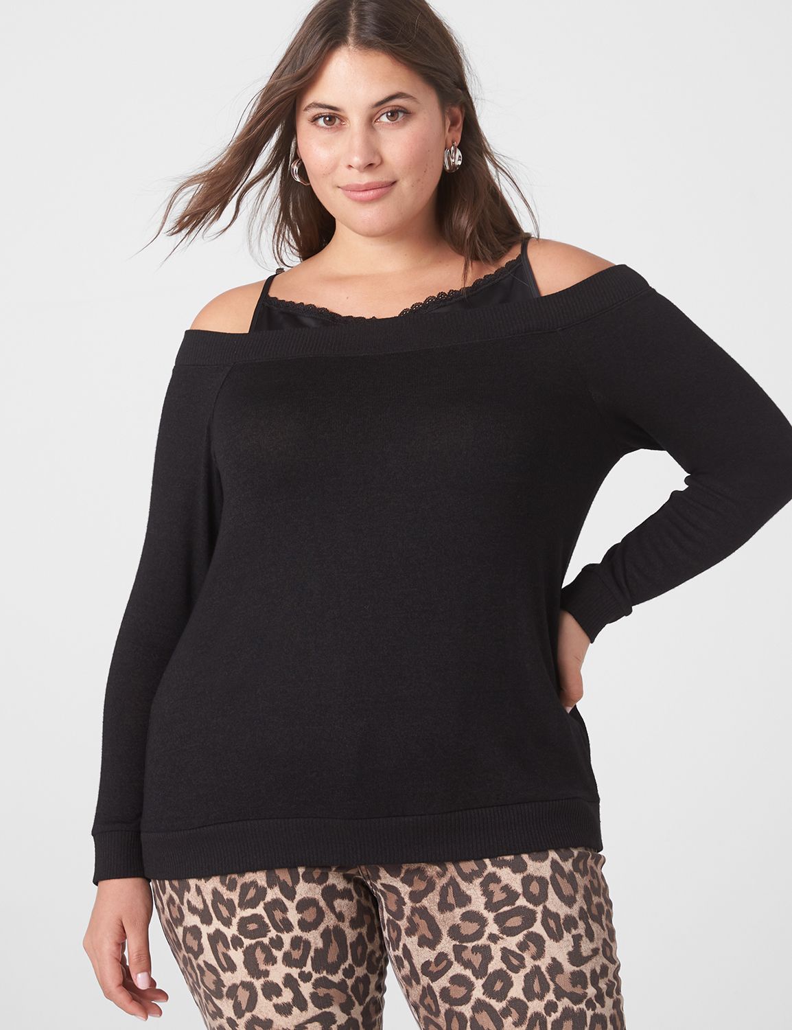 Classic Long Sleeve Mock Off The Sh | LaneBryant