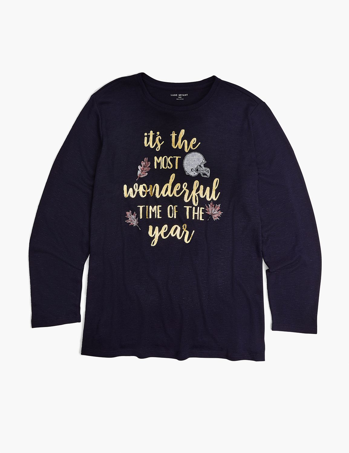 LS Crew Neck Straight Hem Graphic: