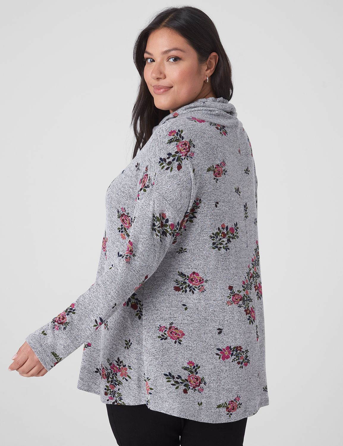 Swing Long Sleeve Funnel Neck Drape