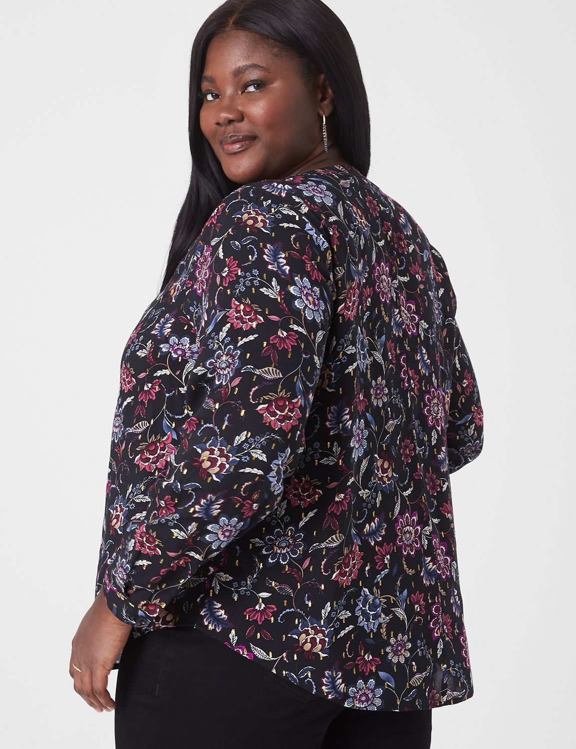 Classic Long Sleeve Split Neck Smoc