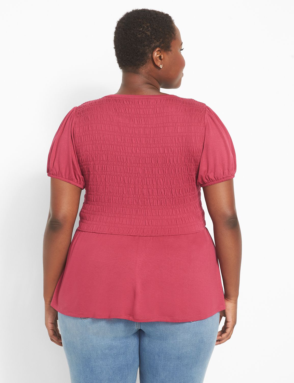 Classic Short Blouson Sleeve Crew N