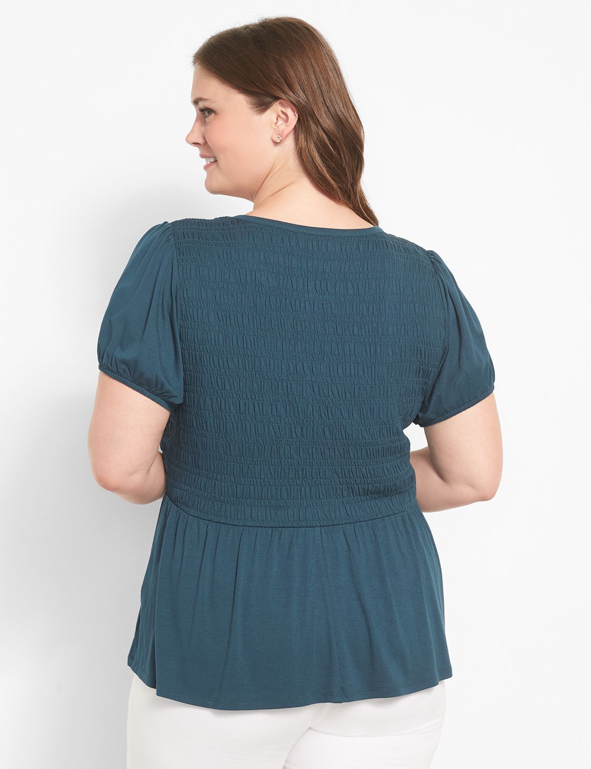 Classic Short Blouson Sleeve Crew N