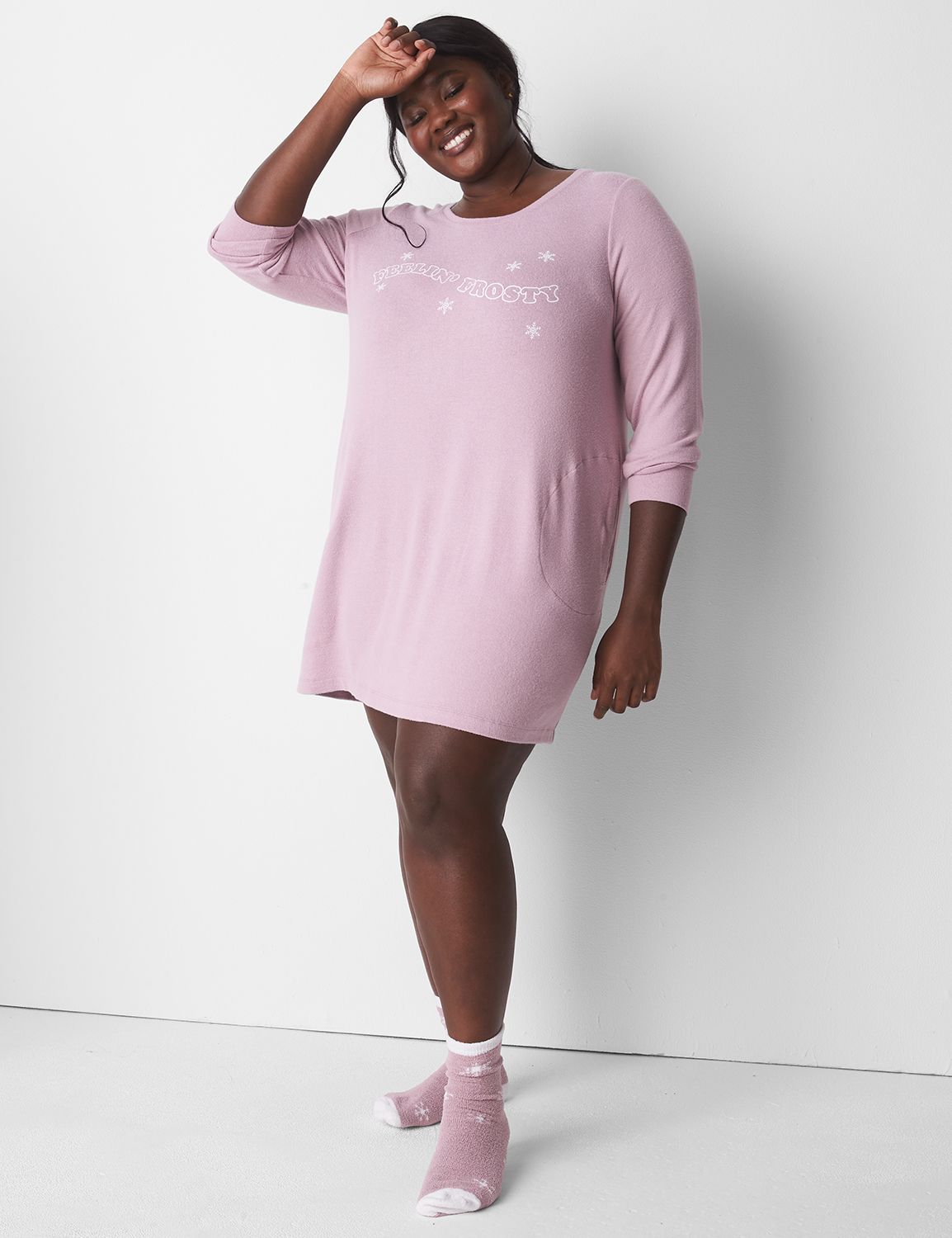 Brushed Jersey Packaged Sleepshirt | LaneBryant
