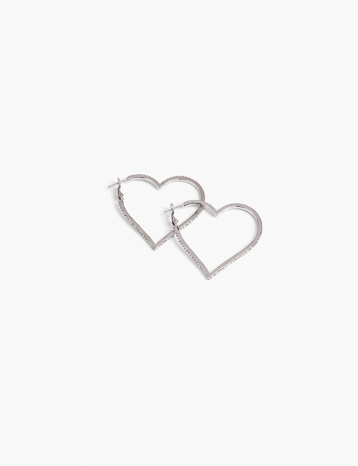 PAVE HEART HOOP