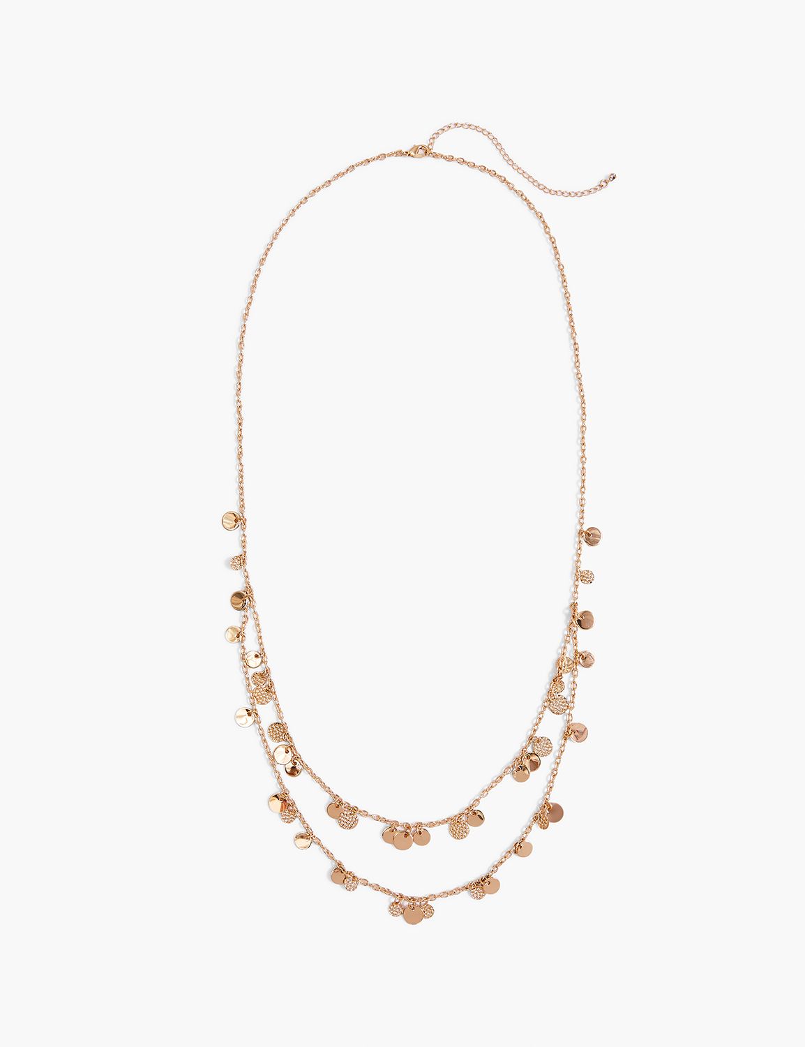 Multi Row Coin Drop Necklace