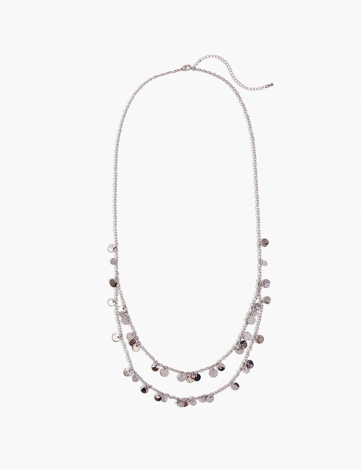 Multi Row Coin Drop Necklace
