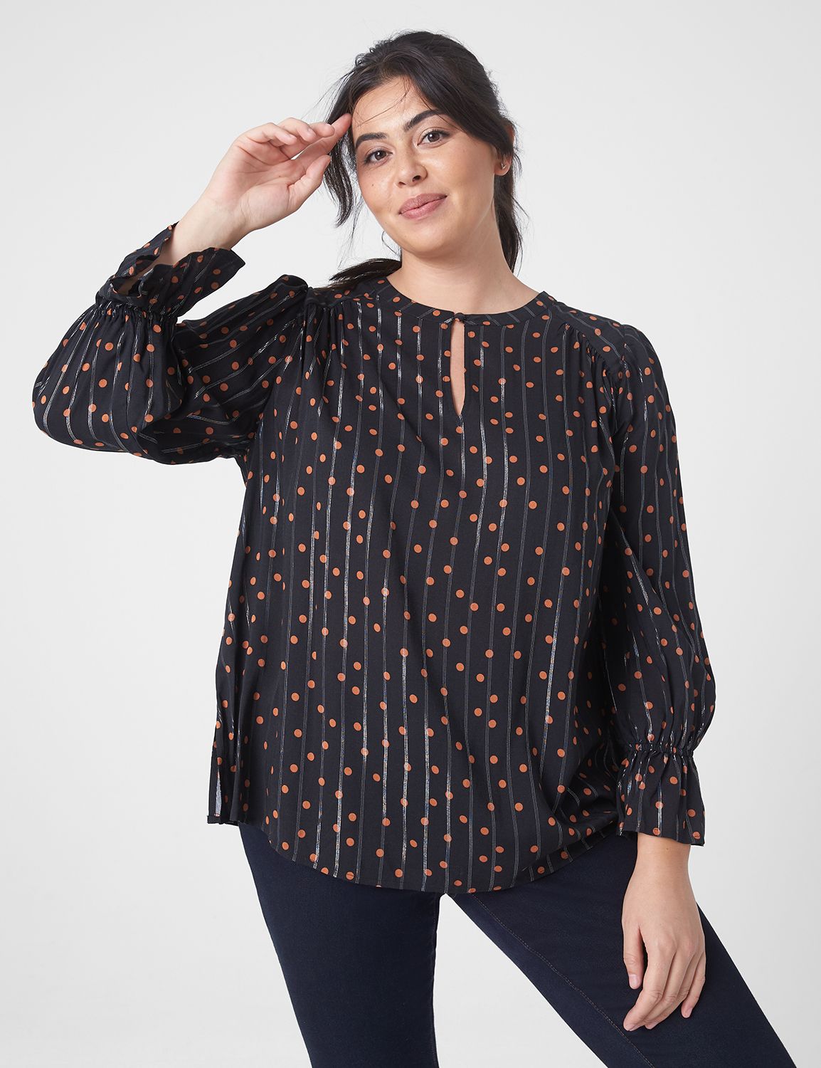 Classic Long Sleeve Crew Neck Keyho