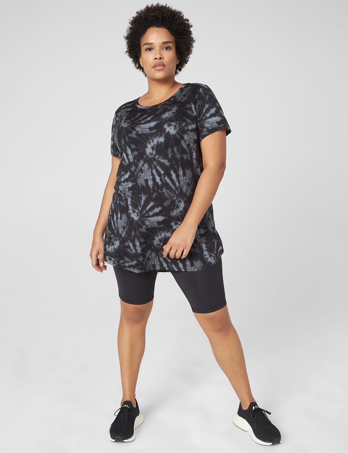 Short Sleeve Crew Neckline HiLo Shi | LaneBryant