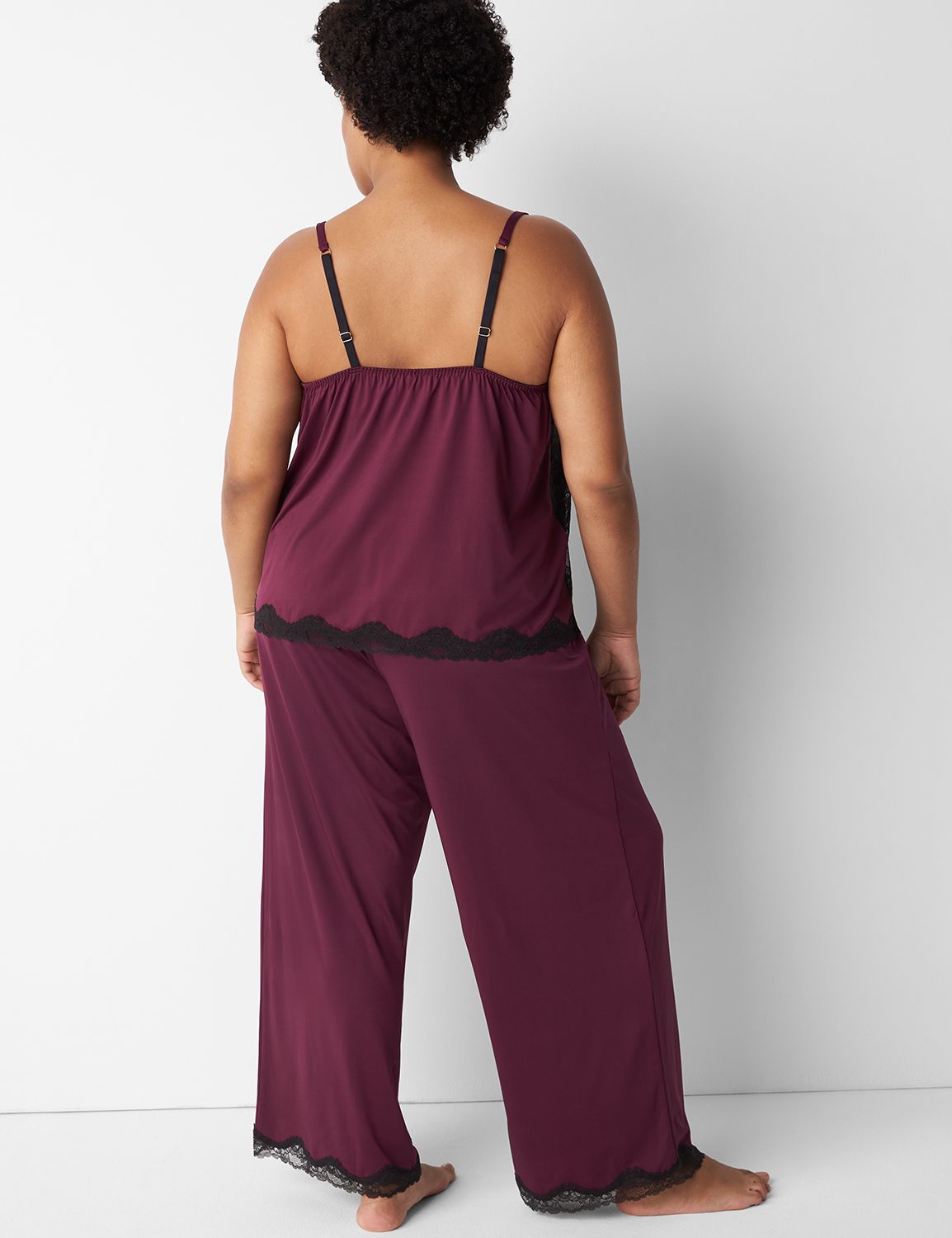 Lace Trim Micro Pant PJ Set 1131293 | LaneBryant