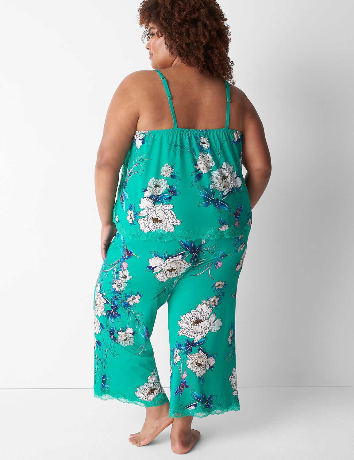 Lace Trim Micro Pant PJ Set 1131293 | LaneBryant