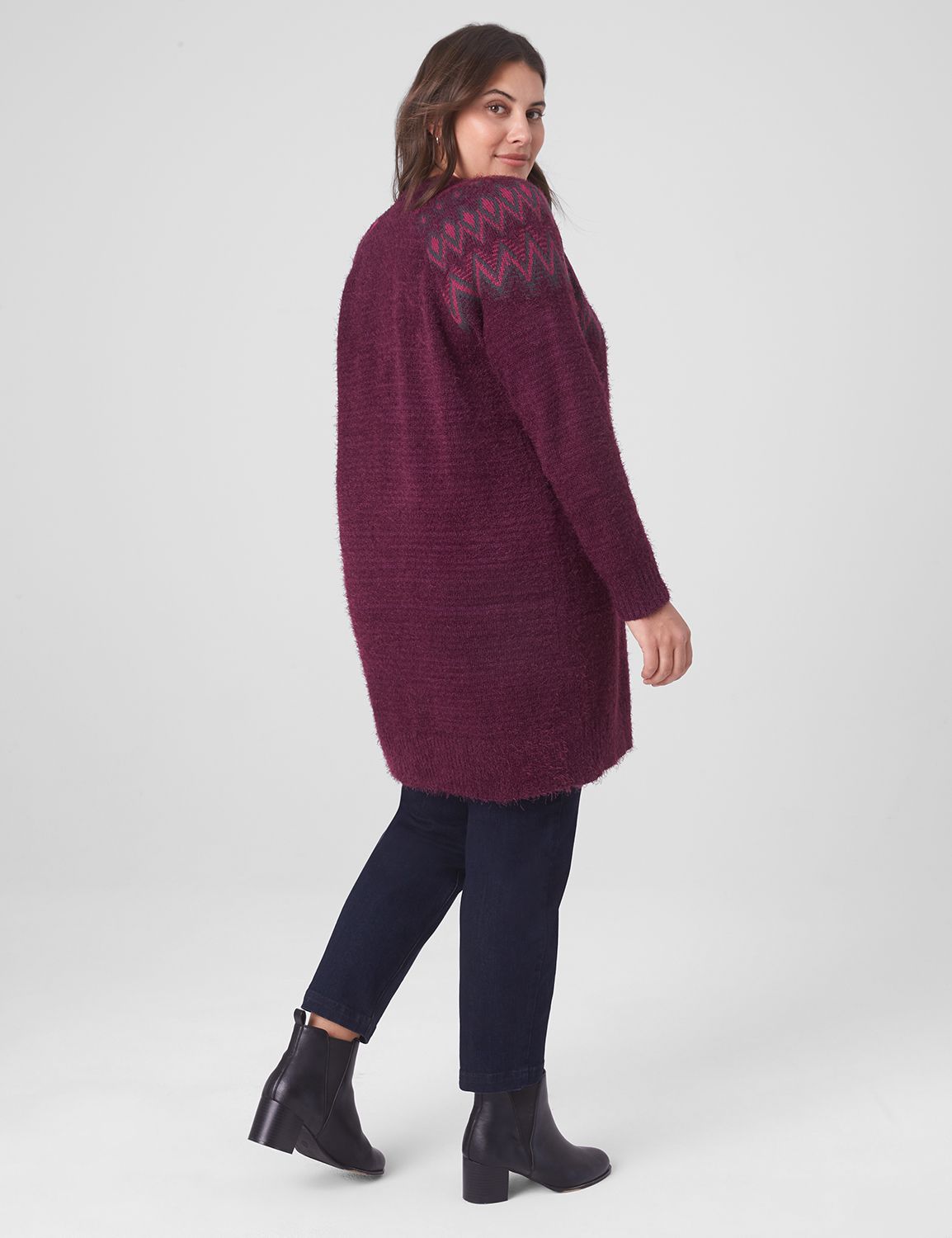 Classic Long Sleeve Fair Isle Cardi | LaneBryant