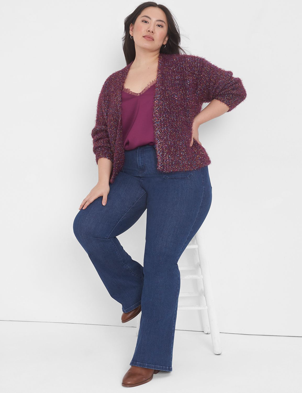 Classic Long Sleeve Open Front Meta