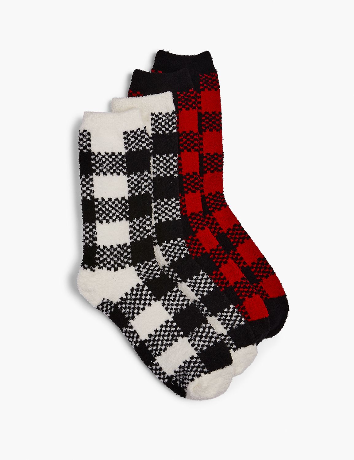 Red Plaid & Black Plaid Cozy Crew 2