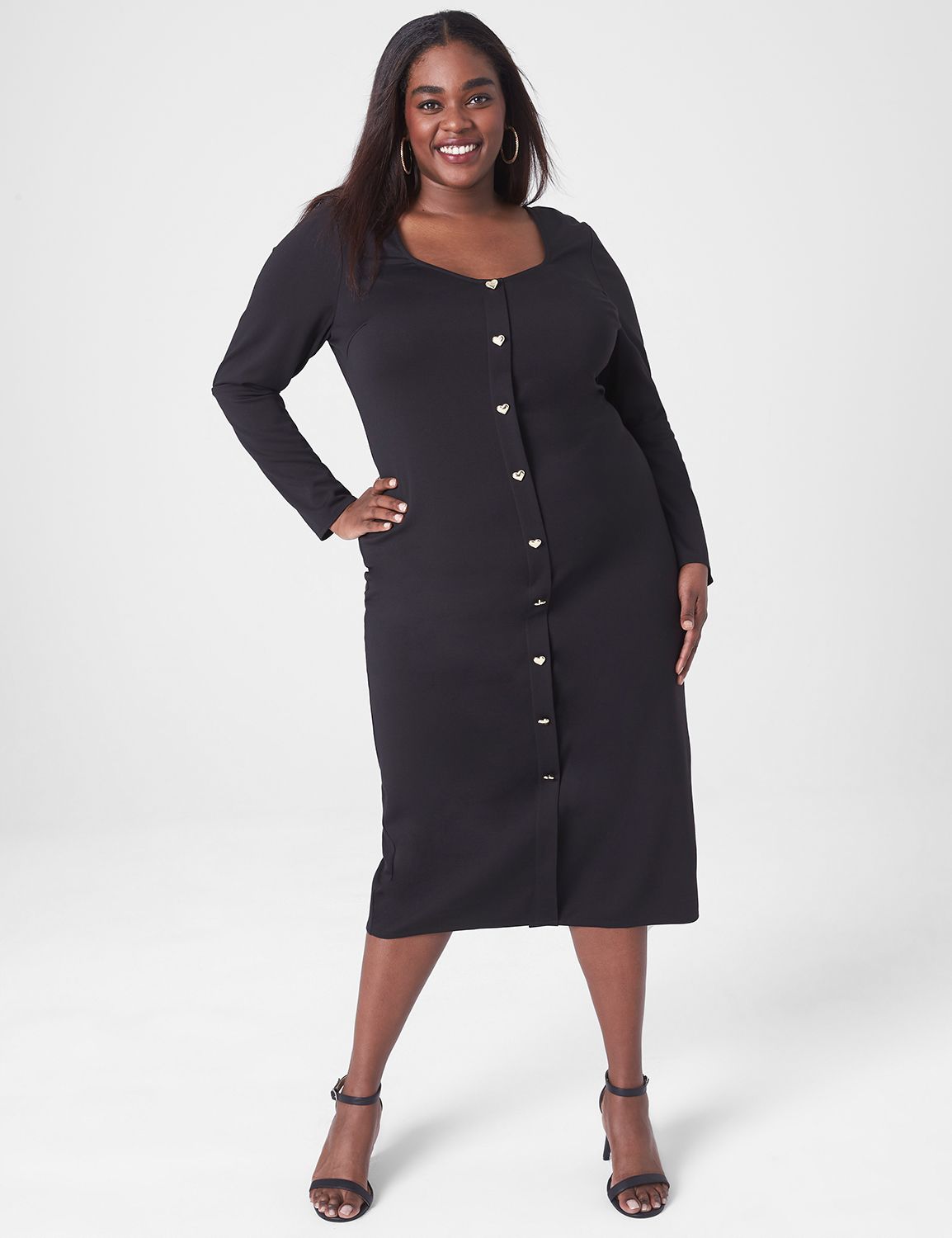 Long sleeve sweet heart neckline bu | LaneBryant