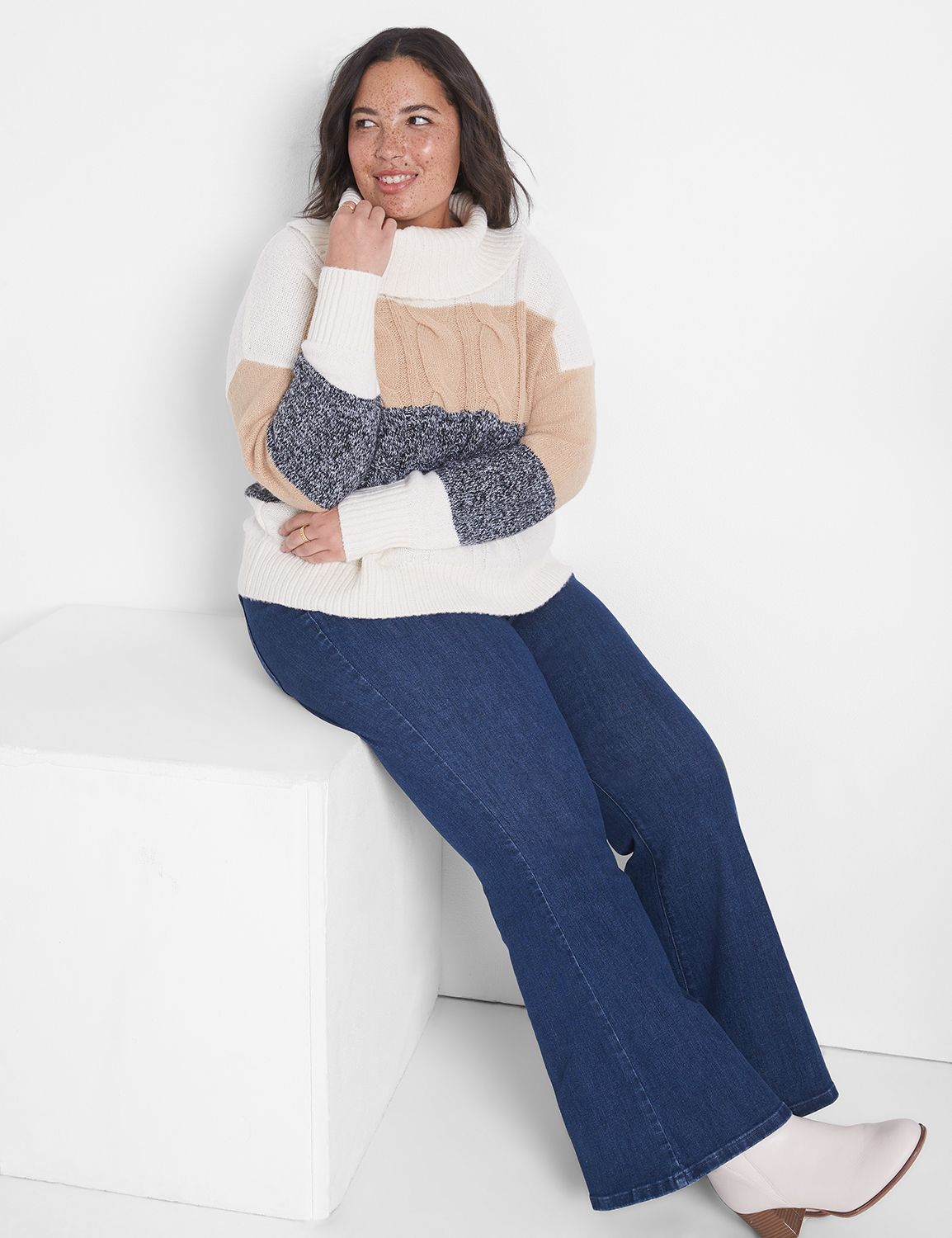 Classic Long Sleeve Striped Cable S