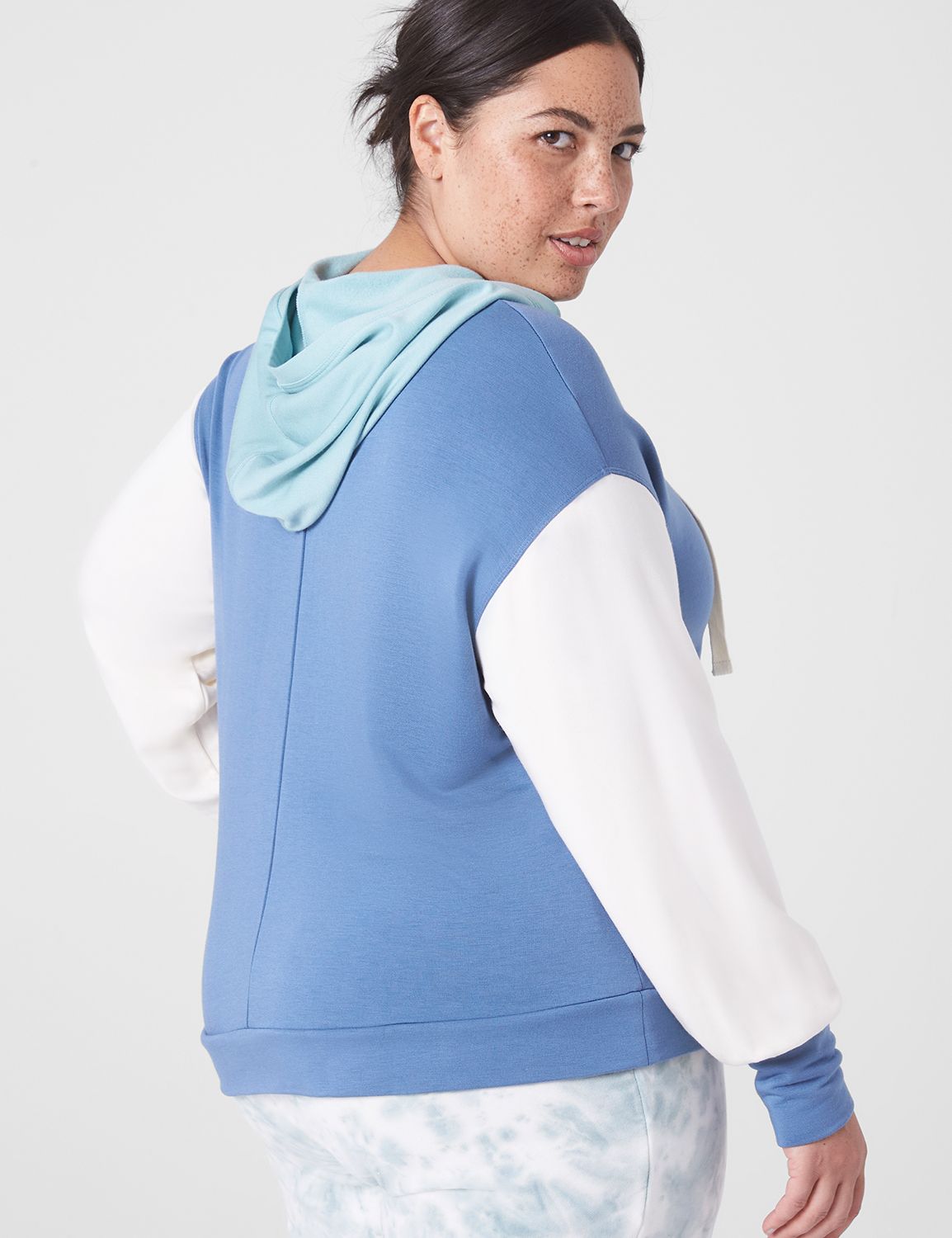 Long Sleeve Cozy Soft Colorblock La | LaneBryant