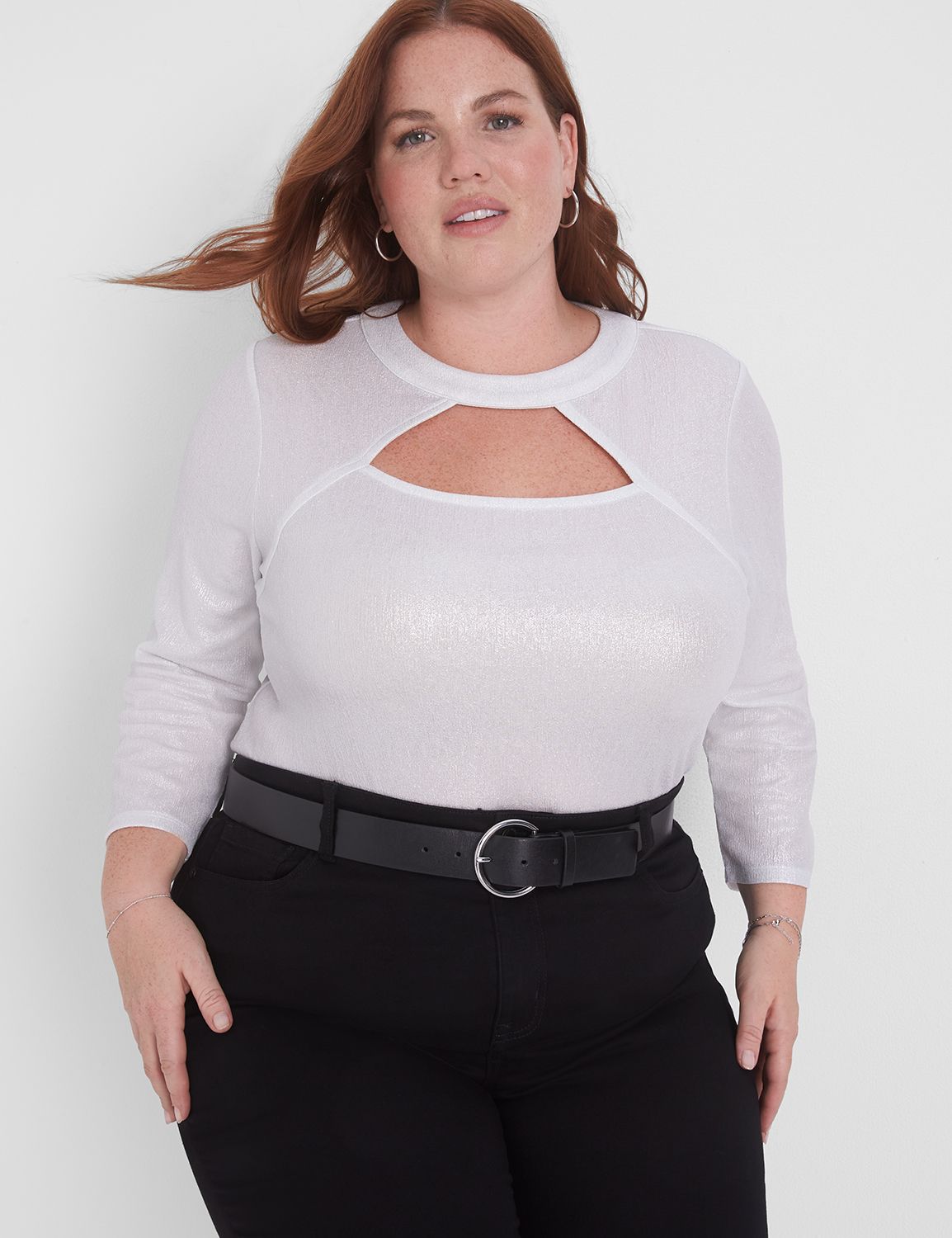 Classic 3/4 Sleeve Crew Neck With C