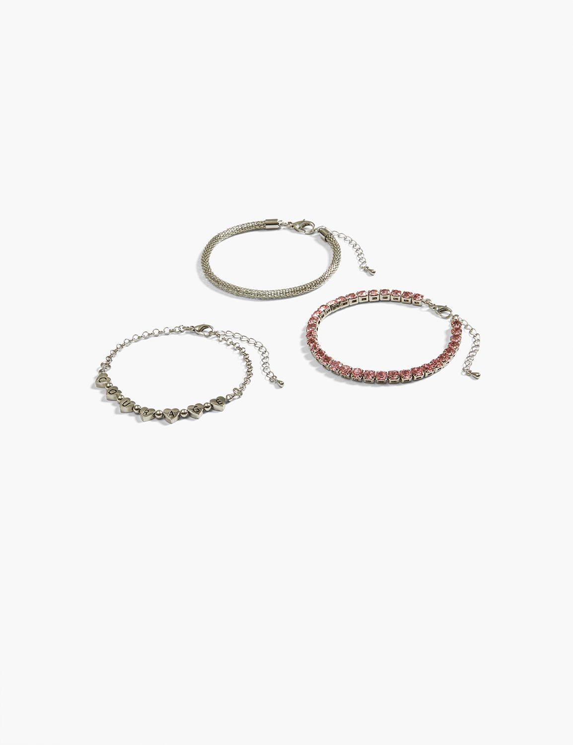 BCRF COURAGE STRETCH BRACELET SET