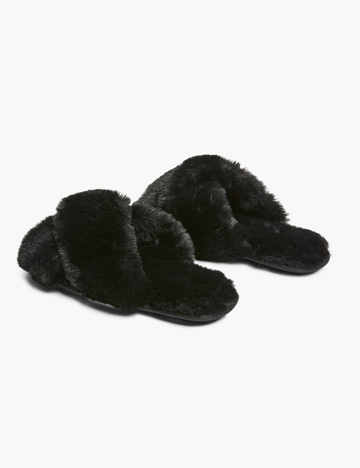 Faux-Fur Slippers | LaneBryant