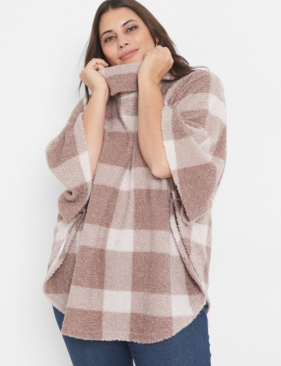 Relaxed Raglan Cowl Neck Pullover P | LaneBryant