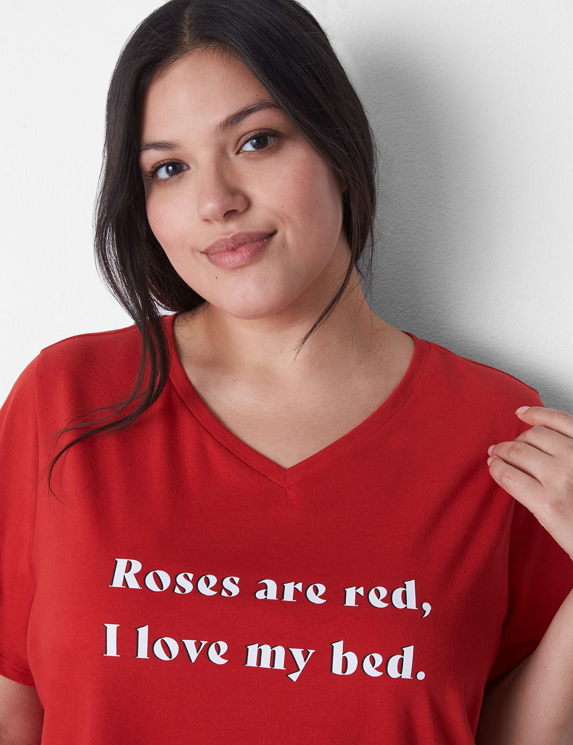 Comfy Cotton Tee & Short PJ Set | LaneBryant
