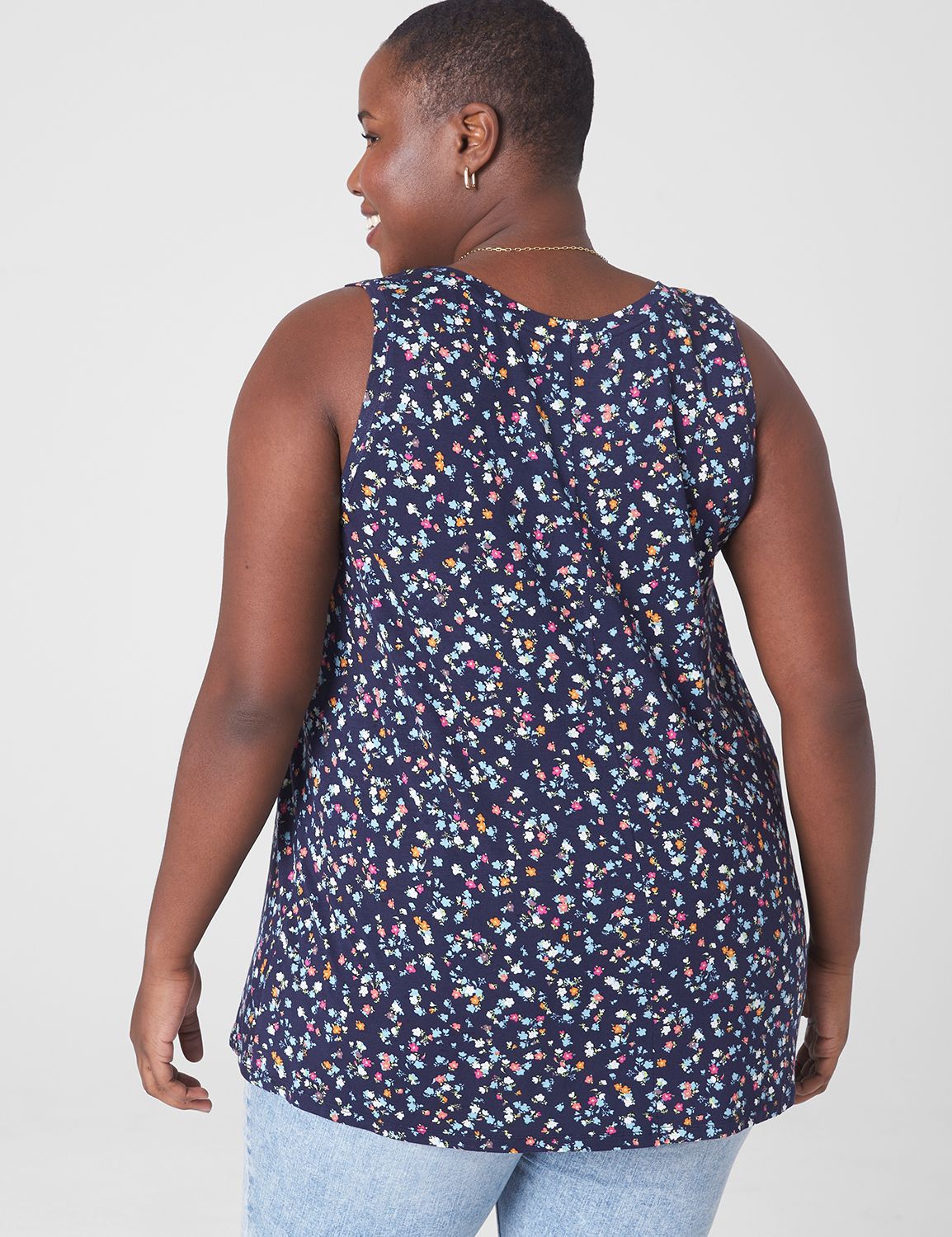 Sleeveless V Neck Swing Tank UPDATE LaneBryant