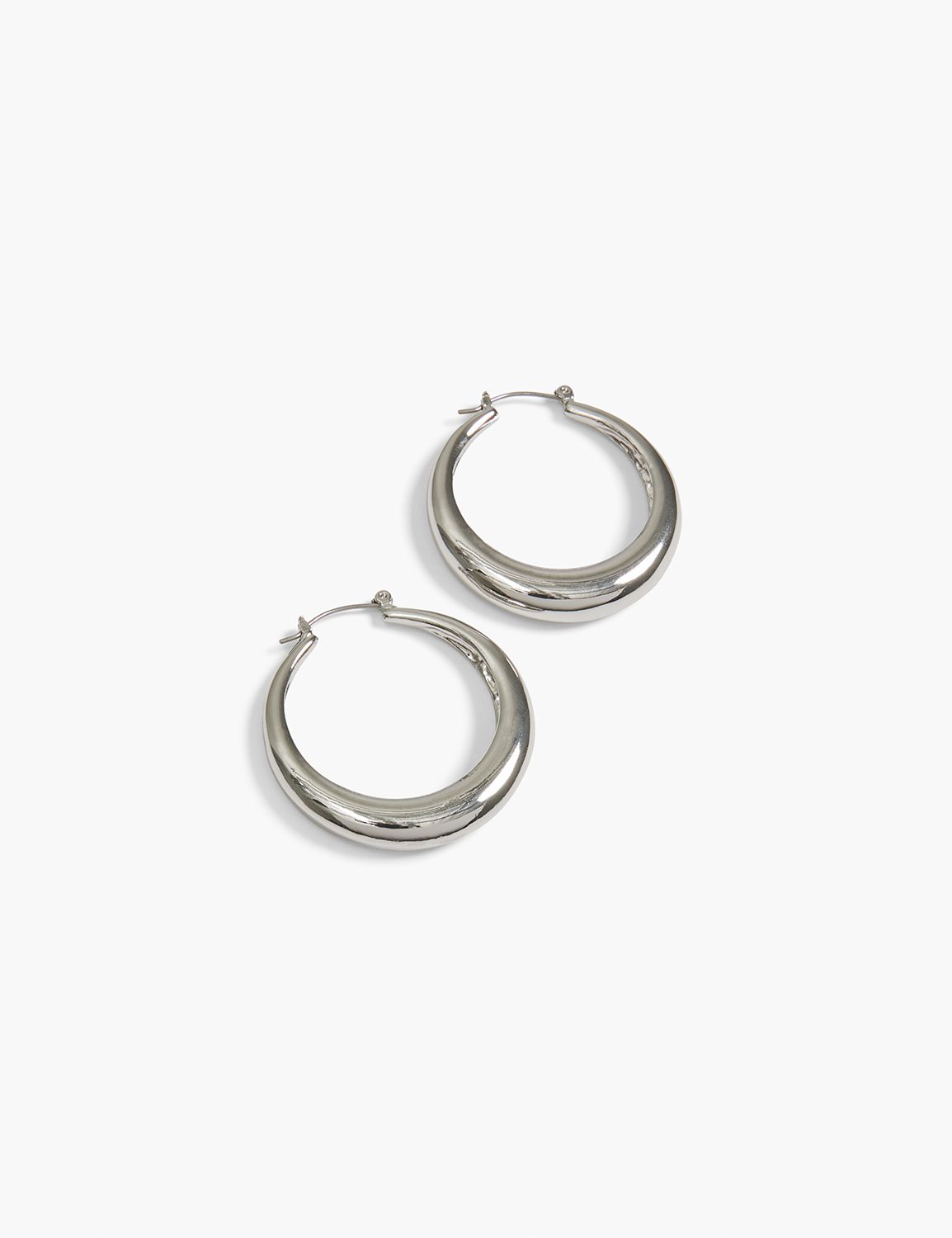 Tapered Metal Hoop Earring