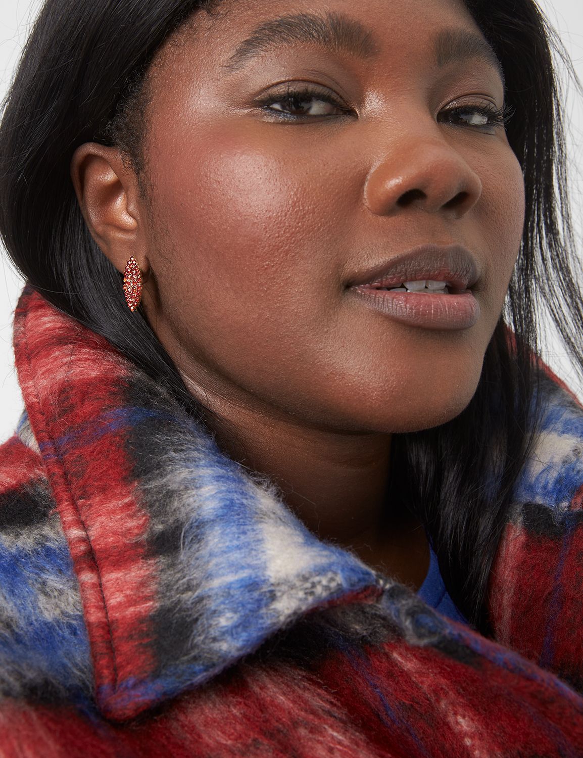 Red Pave Statment Earring