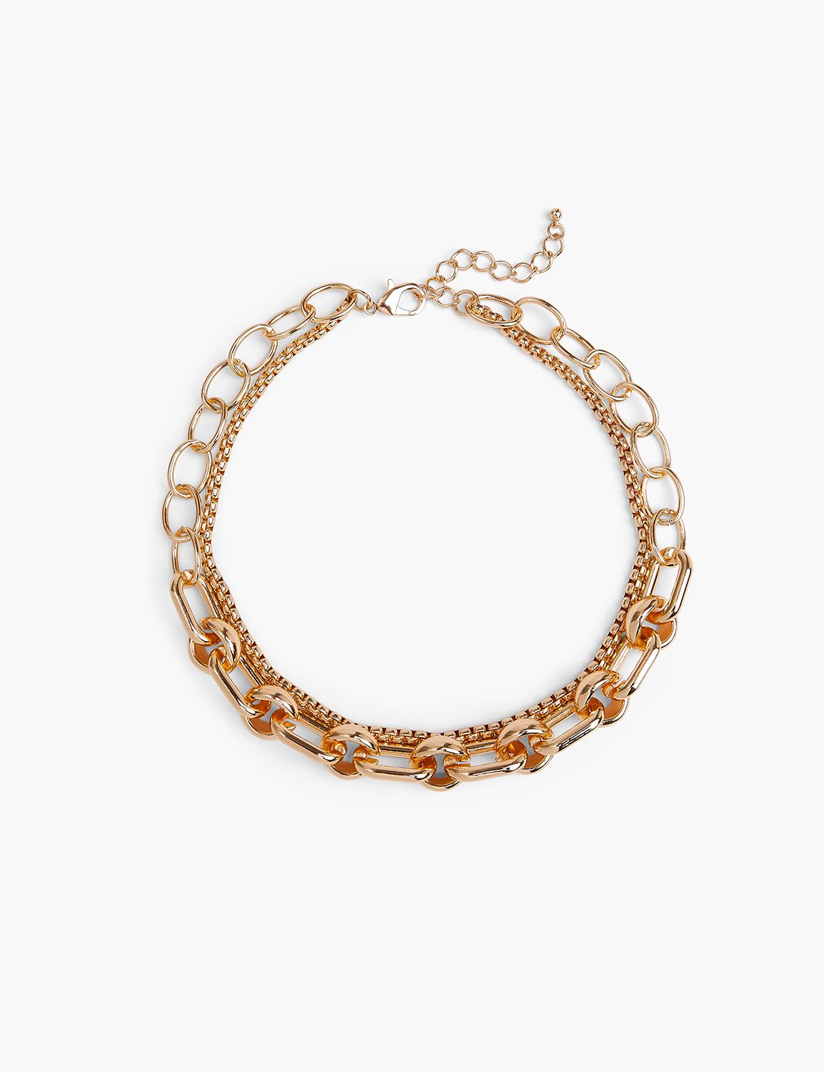 Bold Chain Multi Row Necklace