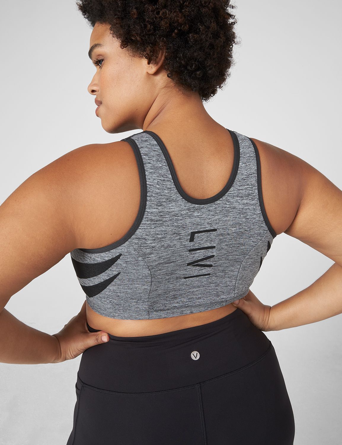 LIVI Wireless Medium-Impact Seamless Sports Bra - Zip-Front | LaneBryant