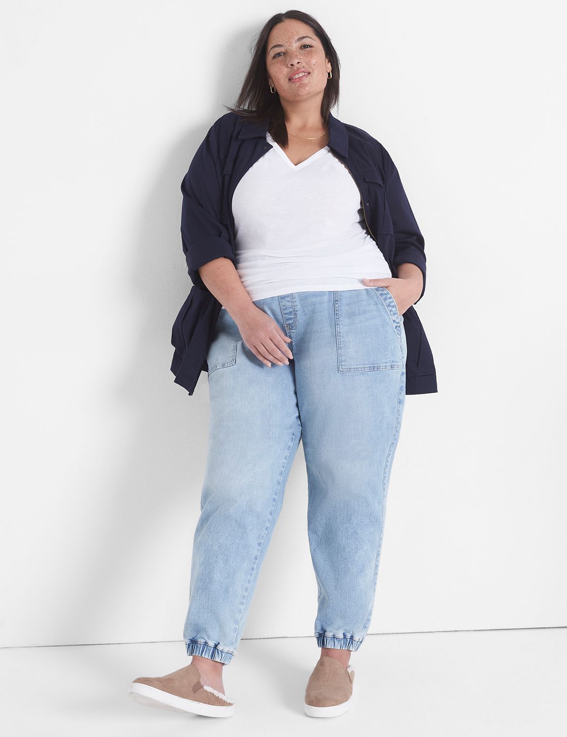 PULL ON BOYFRIEND JOGGER -APEROL SP | LaneBryant