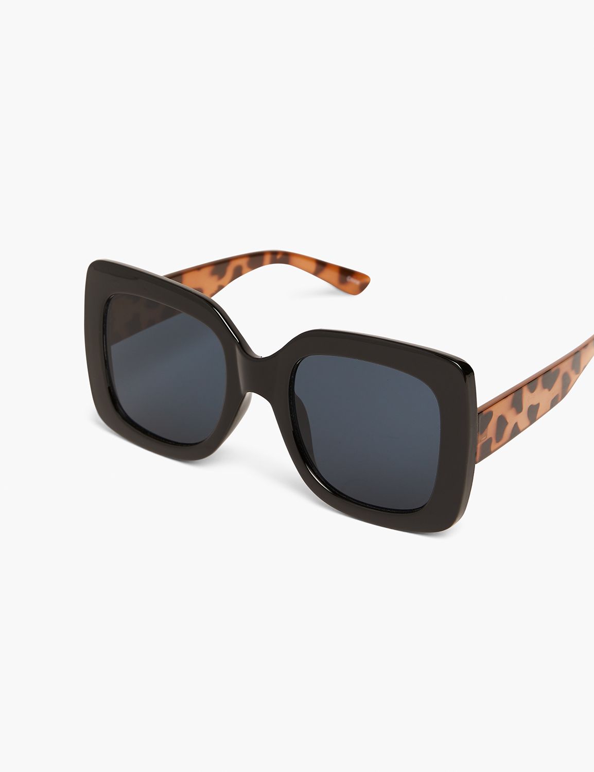 Black Oversized Square Sunglasses Lanebryant