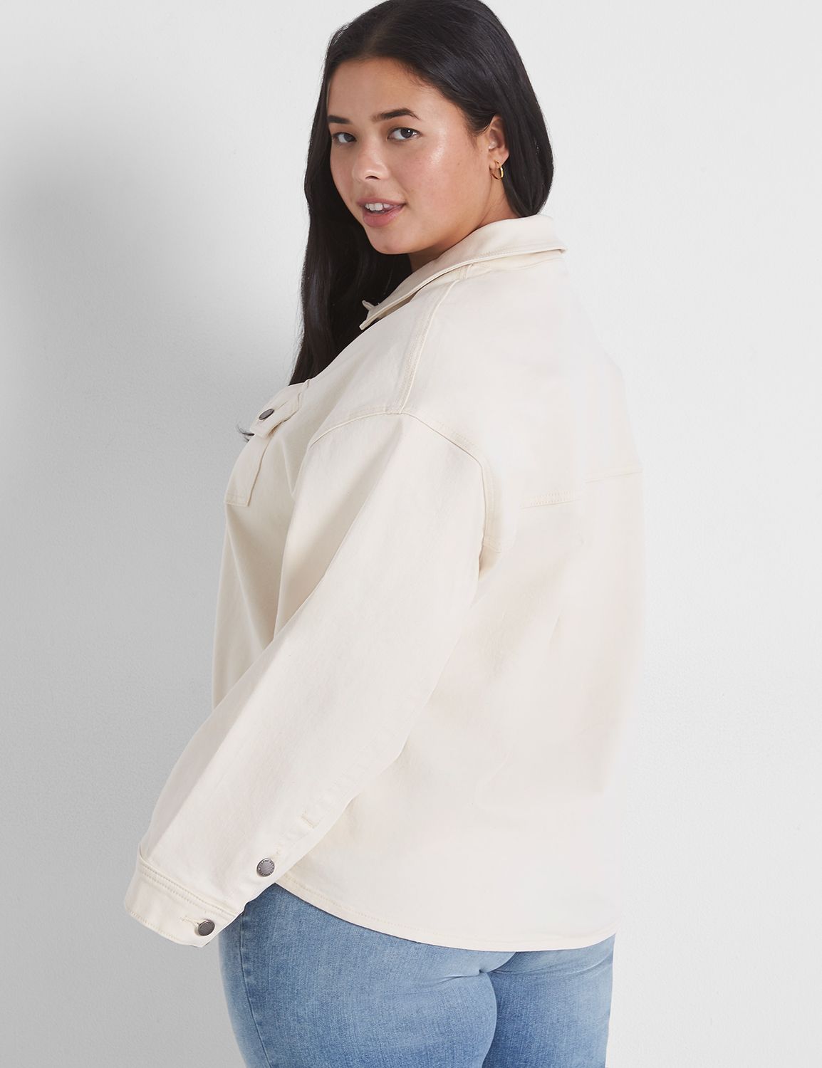 Oversized Denim Shacket | LaneBryant
