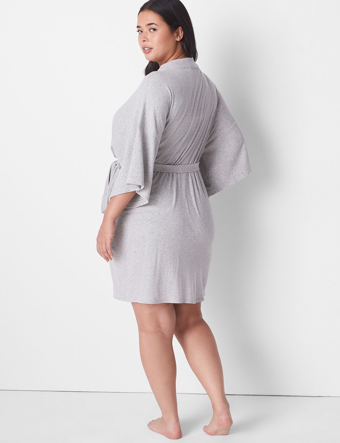 Rib Kimono Robe 1131577 S | LaneBryant