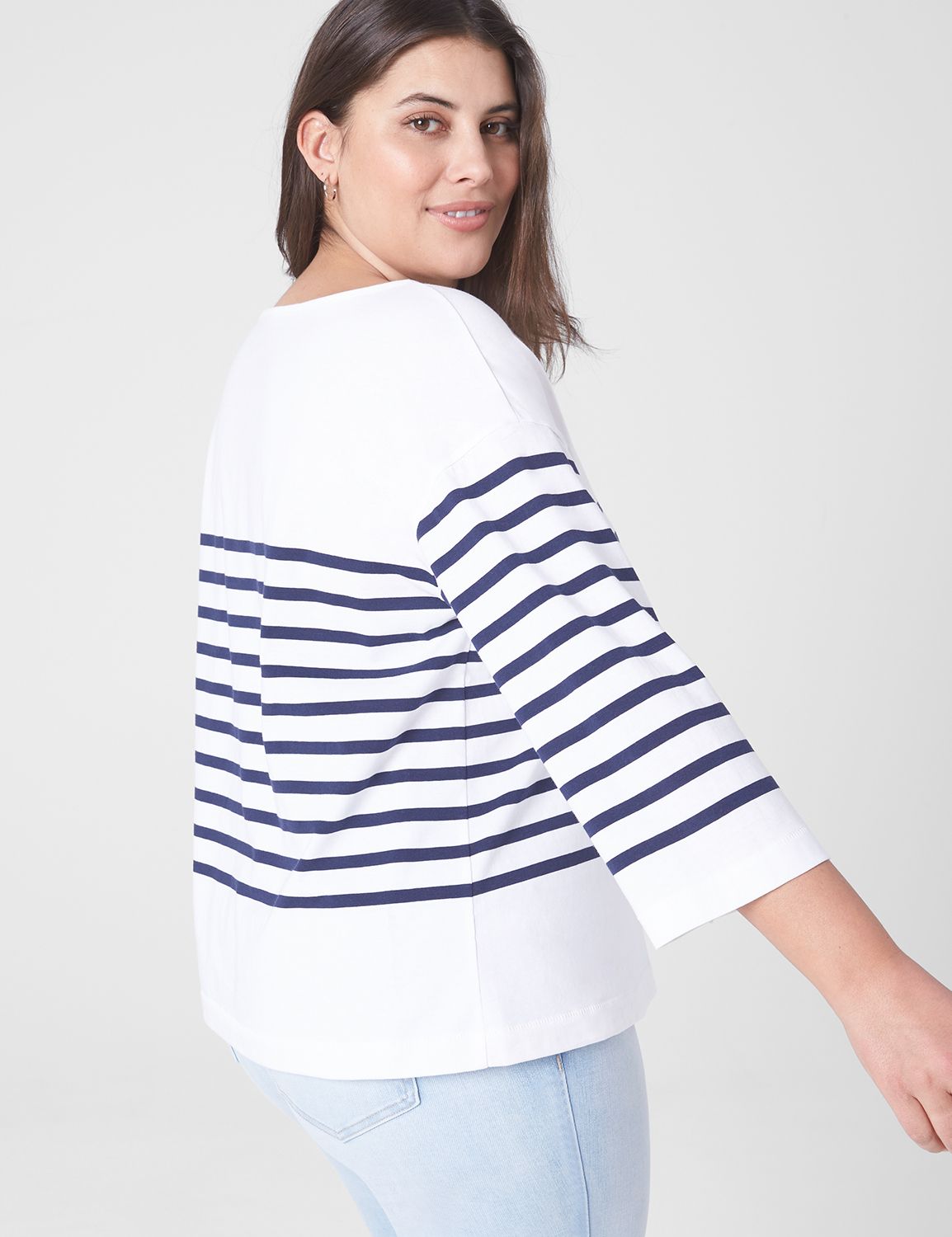 Classic 3/4 Sleeve Boat Neck Sailor | LaneBryant