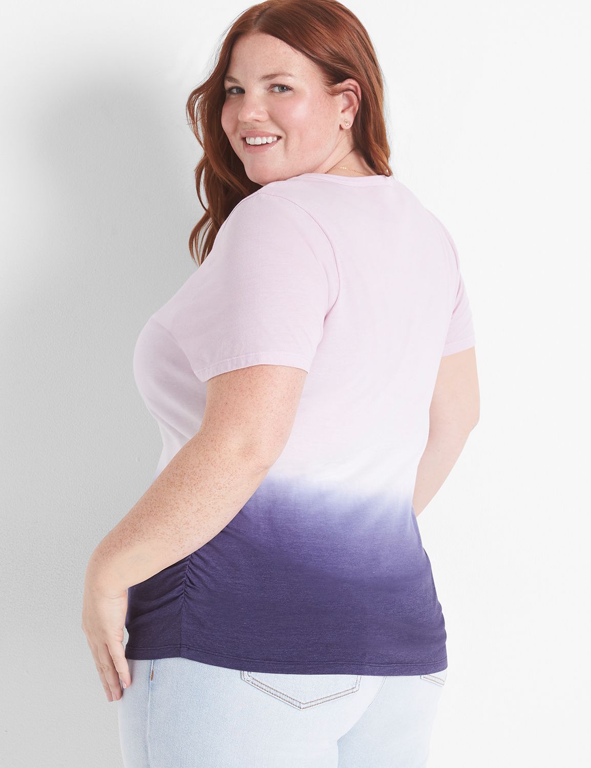 Classic Short Sleeve Vee Neck Side | LaneBryant