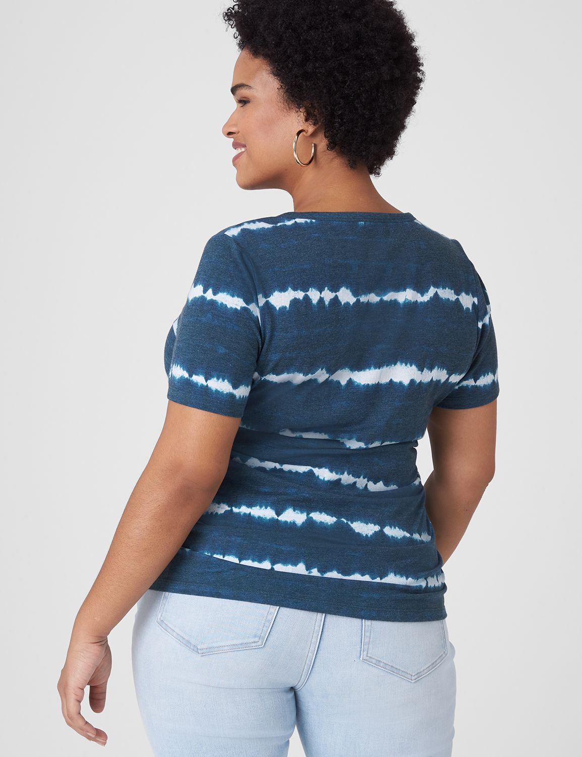 Classic Short Sleeve Vee Neck Side | LaneBryant